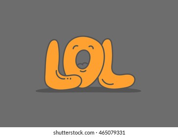 Color Letters Vector Illustration Lol Concept Stock Vector (Royalty ...