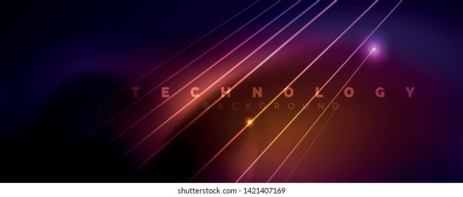 Color Light Lines Outer Space Background Stock Vector (Royalty Free ...