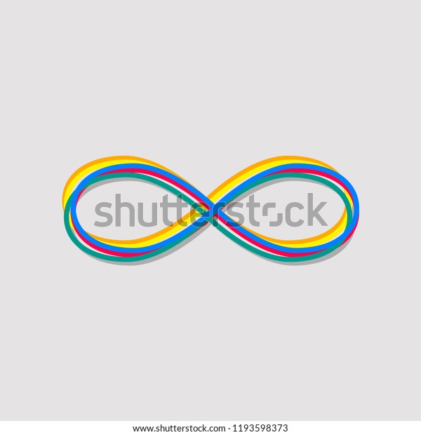 Color Lines Sign Infinity Design Element Stock Vector (Royalty Free ...