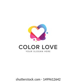 Color Love Logo Vector Icon Stock Vector (Royalty Free) 1499612642 ...