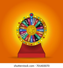 Spin Wheel Banner Concept Set Flat Stock Vector (Royalty Free) 1035557503