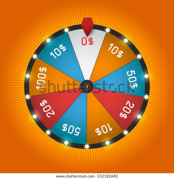 Color Lucky Wheel Template Vector Illustration Stock Vector (Royalty ...