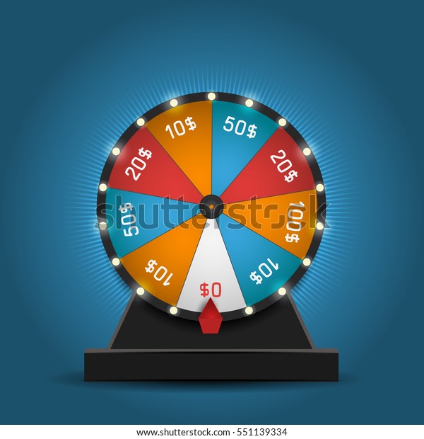 Color Lucky Wheel Template Vector Illustration Stock Vector (Royalty ...