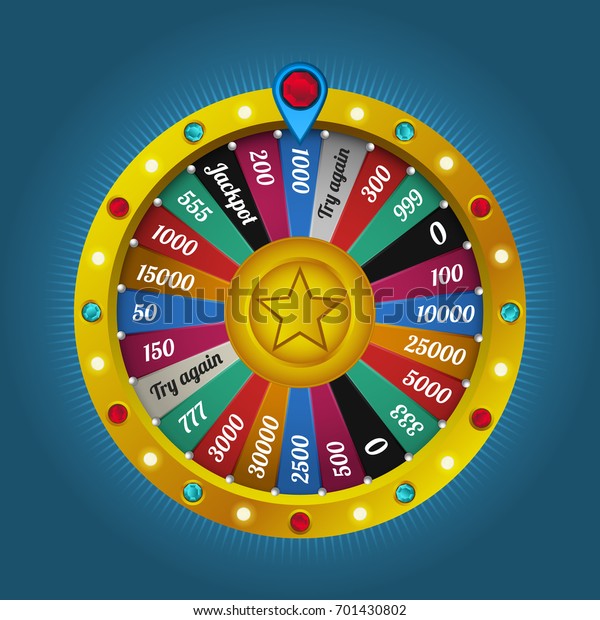 Color Lucky Wheel Template Vector Illustration 库存矢量图（免版税）701430802 ...