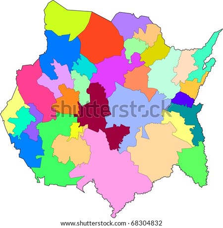 Color Map Estado De Morelos Mexican Vector de stock (libre de regalías ...