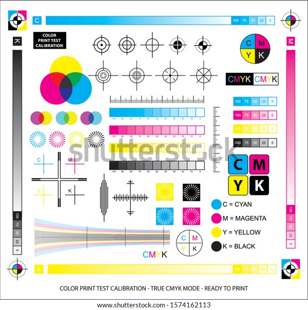 Color Mixing Scheme Color Print Test Stock Vector (Royalty Free ...