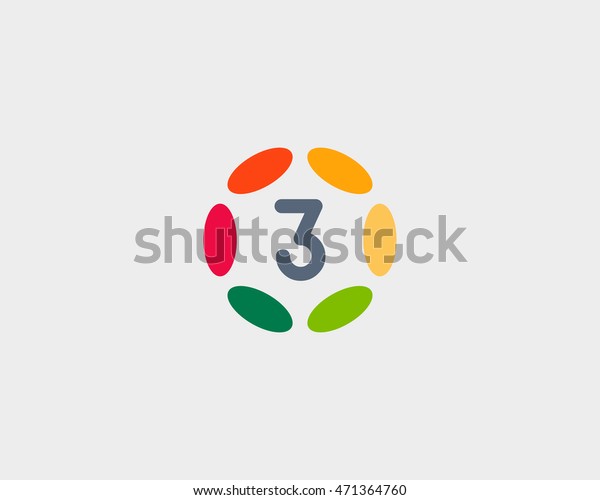 Color Number 3 Logo Icon Vector Stock Vector (Royalty Free) 471364760 ...