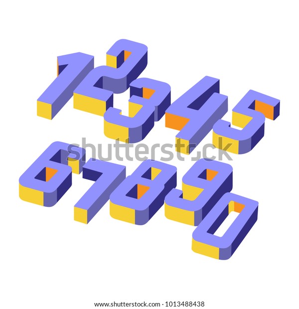 Color Number 3d Icon Set Vector Stock Vector (Royalty Free) 1013488438 ...