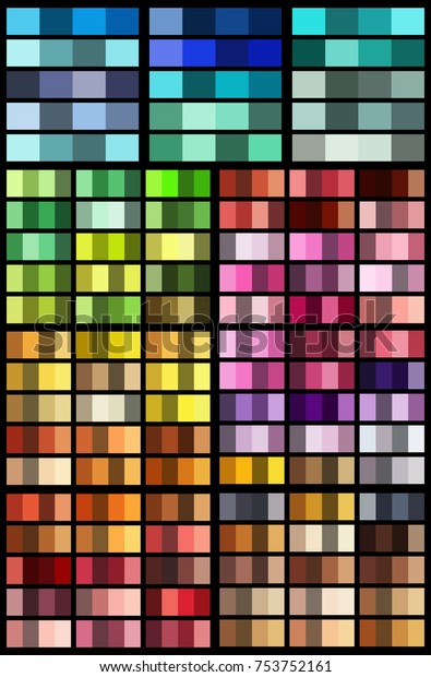 Color Palette Set Background Harmony Color Stock Vector (Royalty Free ...