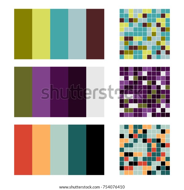Color Palette Set Background Harmony Color Stock Vector (Royalty Free ...