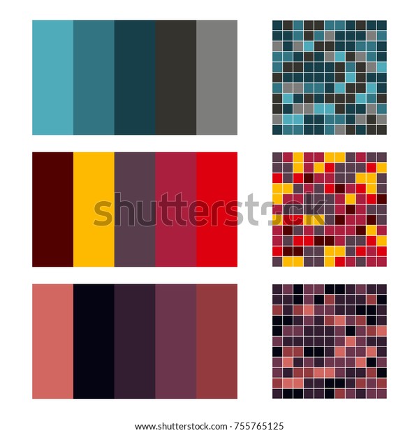 Color Palette Set Background Harmony Color Stock Vector (Royalty Free ...