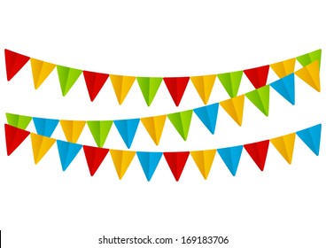 Color Paper Flags On White Stock Vector (Royalty Free) 169183706 ...