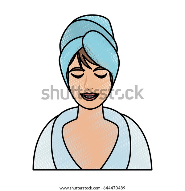 Color Pencil Cartoon Half Body Woman Stock Vector (Royalty Free ...
