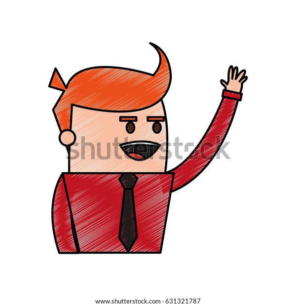 Color Pencil Image Half Body Cartoon Stock Vector (Royalty Free ...