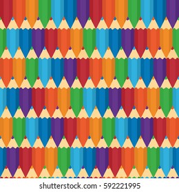 Color Pencils Seamless Pattern Stock Vector (Royalty Free) 592221995 ...