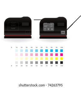 Color Photo Laserjet Printer Side View Stock Vector (Royalty Free ...