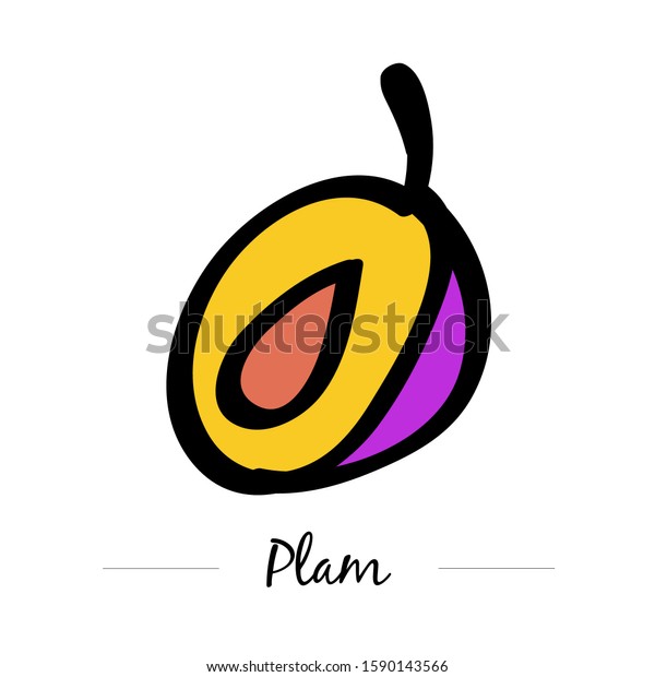 Color Plam Isolated On White Vector Stock Vector (Royalty Free ...