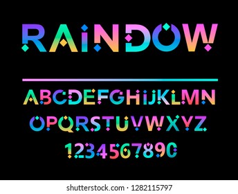 Color Rainbow Font Stock Vector (Royalty Free) 1282115797 | Shutterstock
