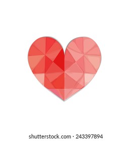 Color Red Heart This Designed On Stock Vector (Royalty Free) 243397894 ...