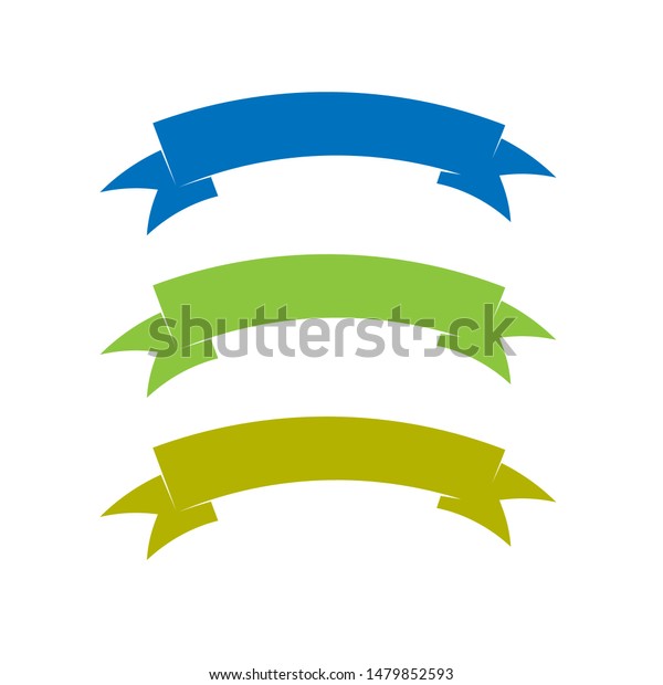 Color Ribbon Design Template Collection Set Stock Vector (Royalty Free ...
