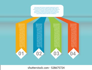 Color Ribbon Graphic Vector Chart Presentation Stock Vector (Royalty ...