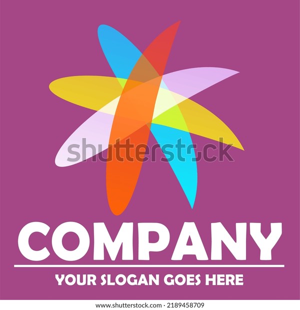 Color Ribbon Logo Unique Modern Minimalist Stock Vector (Royalty Free ...