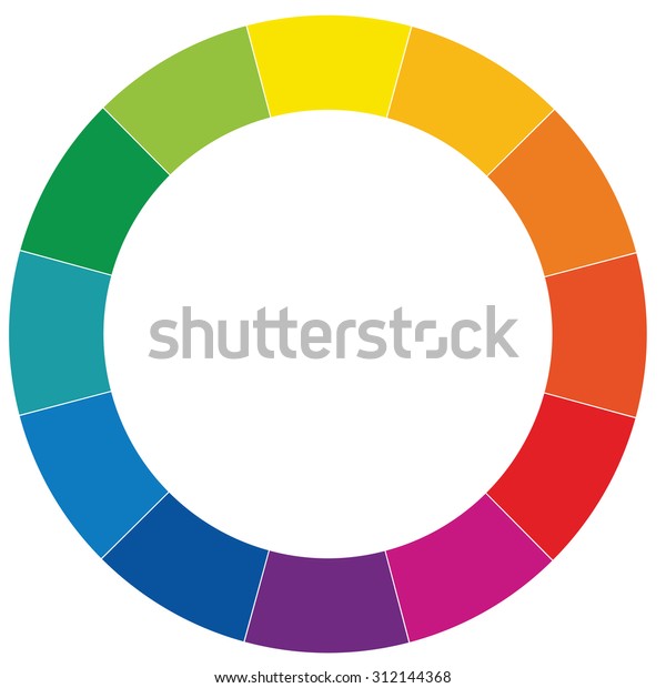 Color Rings Rings Divided Into Twelve Stock Vector (Royalty Free) 312144368