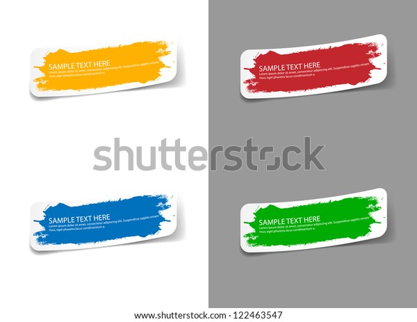 Color Ripped Label Paper Stock Vector (Royalty Free) 122463547