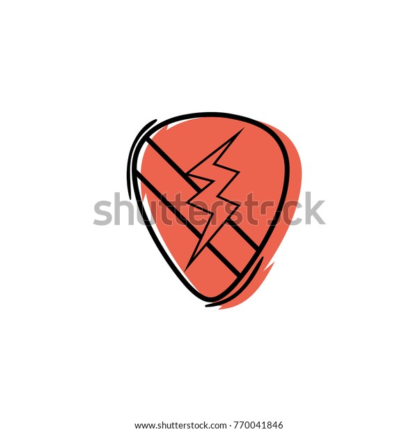 Color Rock Emblem Thunder Symbol Design Stock Vector (Royalty Free ...