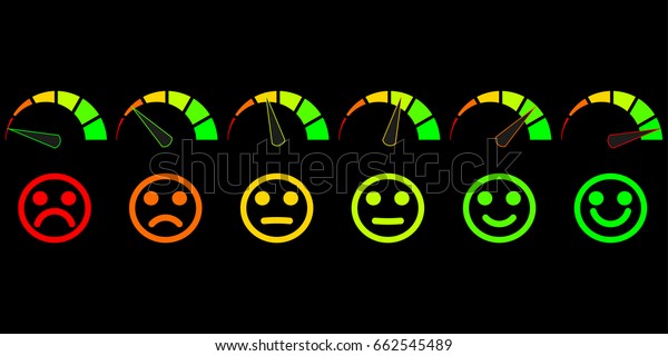Color Scale Red Green Scale Emotions Stock Vector (Royalty Free) 662545489