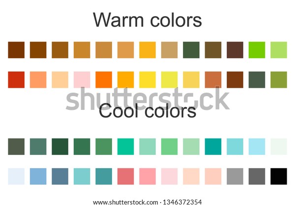 Color Scheme Warm Cold Colors Flat Stock Vector (Royalty Free) 1346372354