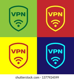Vpn Icons Vector Private Network Sign Stok Vektör (Telifsiz) 2154046277 ...