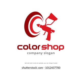 Color Shop Logo Template Design Vector Stock Vector (Royalty Free ...
