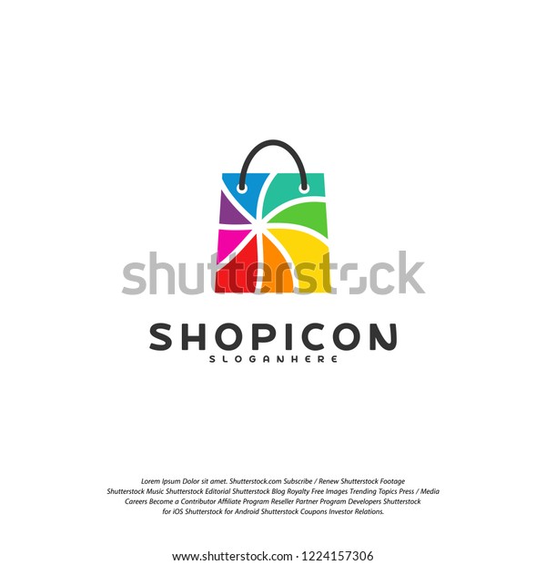 Color Shop Logo Template Design Vector Stock Vector (Royalty Free ...