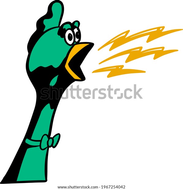 Color Shouting Chicken Vector Illustration Stock Vector (Royalty Free ...