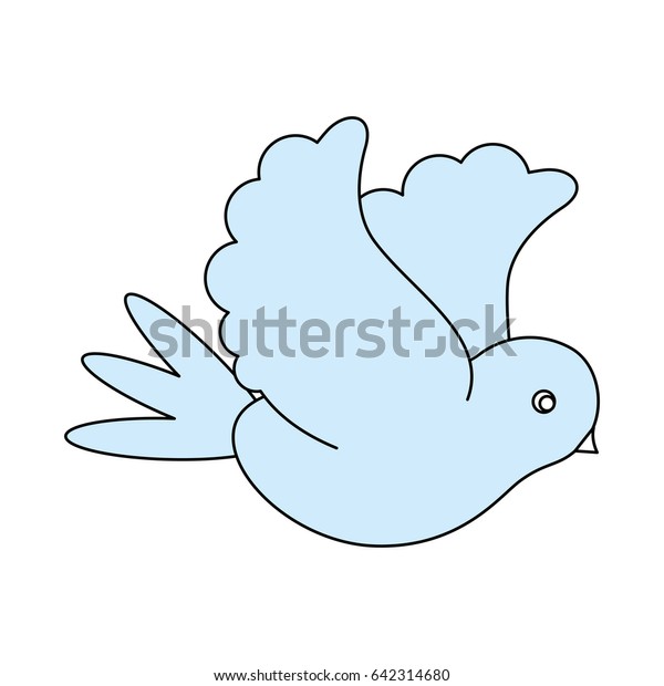 Color Silhouette Image Side View Dove Stock Vector (Royalty Free) 642314680