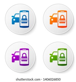 Color Smart Car Security System Icon Stock Vector (Royalty Free) 1406026850