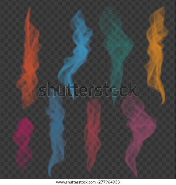 Ensemble de fumée aux couleurs, illustration : image vectorielle de ...