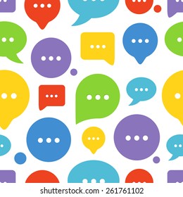Color Speech Clouds Seamless Background Stock Vector (Royalty Free ...