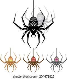 Color Spider Vector Art Stock Vector (Royalty Free) 204471823 ...