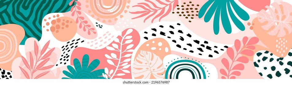 Color Splash Abstract Background Designtemplate Banner Stock Vector ...