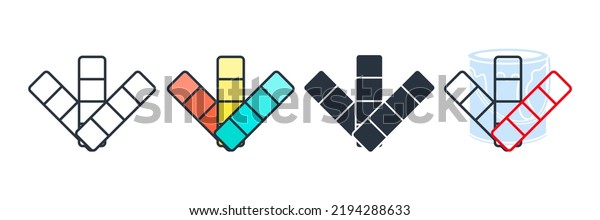 Color Swatch Icon Logo Vector Illustration Stock Vector (Royalty Free ...