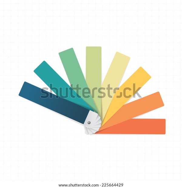 Color Swatch On White Checked Paper Stock Vector (Royalty Free ...