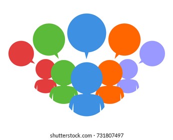 Color Talking Symbols Stock Vector (Royalty Free) 731807497 | Shutterstock