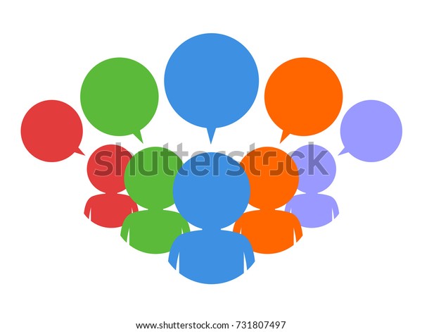 Color Talking Symbols Stock Vector (Royalty Free) 731807497 | Shutterstock