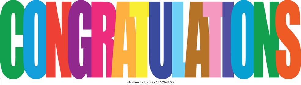 Color Title Congratulations White Background Stock Vector (Royalty Free ...
