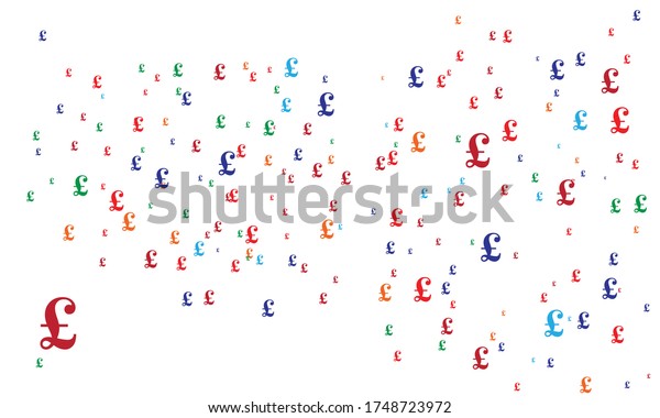 Color Vector Background Signs Pounds Modern Stock Vector (Royalty Free ...
