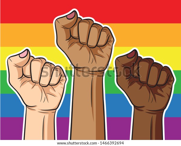 Color Vector Illustration Fist Different Color Stock Vector (Royalty ...