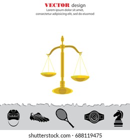 Color Vector Image Judges Scales Scales Stock Vector (Royalty Free ...