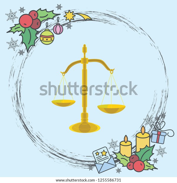 Color Vector Image Judges Scales Scales Stock Vector (Royalty Free ...
